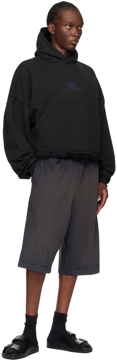 Balenciaga Black Embroidered Shorts Balenciaga