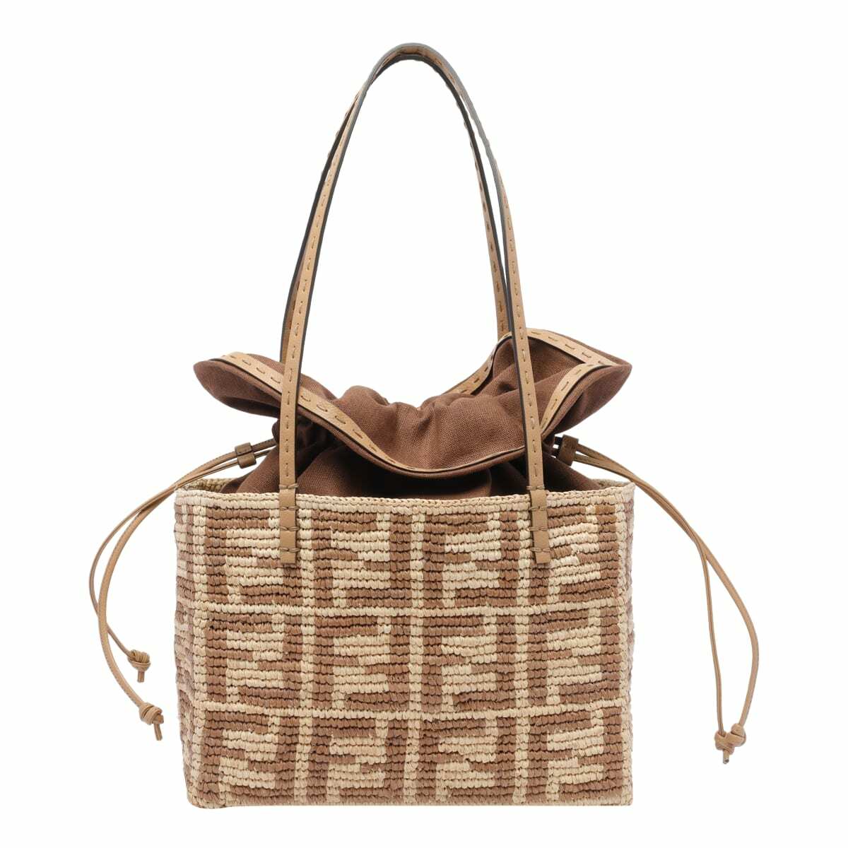 Fendi Small Roll Rafia Shopper Fendi