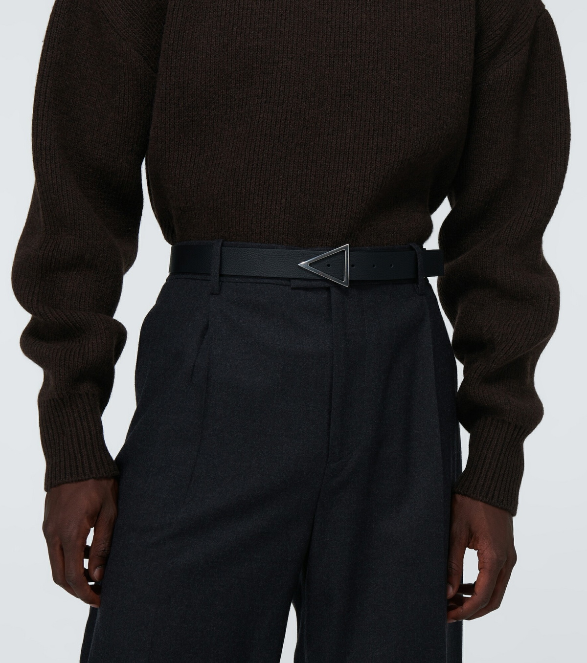 Bottega Veneta - Triangle buckle leather belt Bottega Veneta