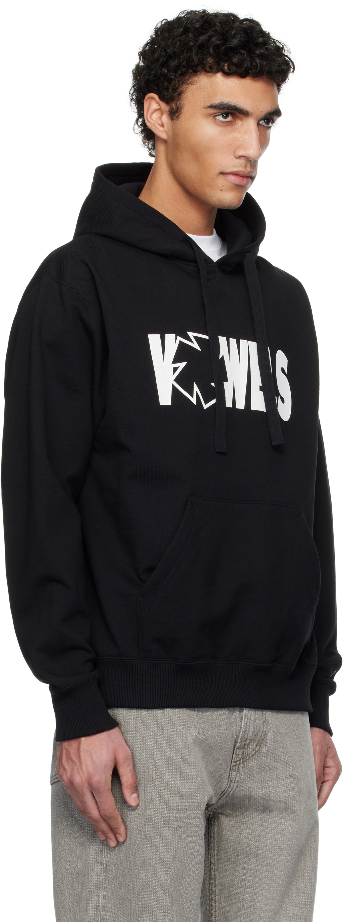 vowels Black Icon Spell Out Hoodie