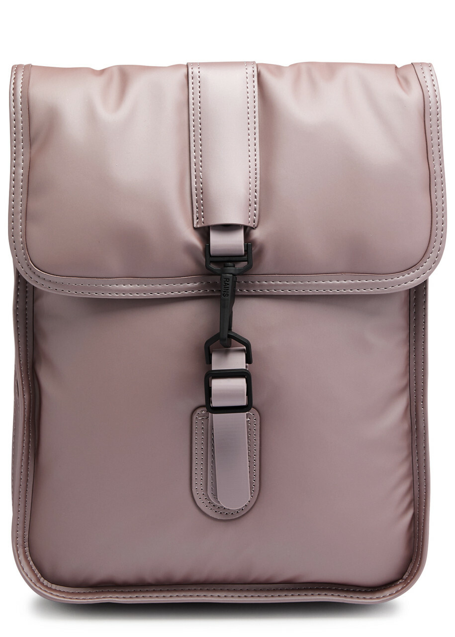 Rains Puffed Mini Rubberised Backpack - Lilac - One Size Rains