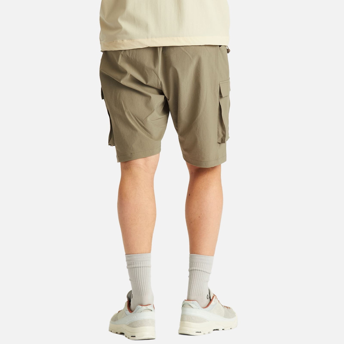 KA_YO_Prototype Men's Lightweight Cargo Shorts in Stone KA_YO_Prototype