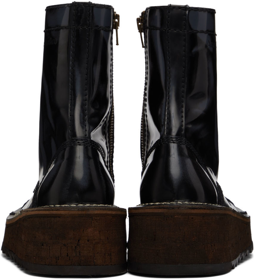 Acne Studios Black Leather Boots Acne Studios
