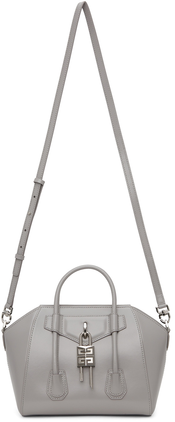 Givenchy Grey Mini Antigona Lock Bag Givenchy