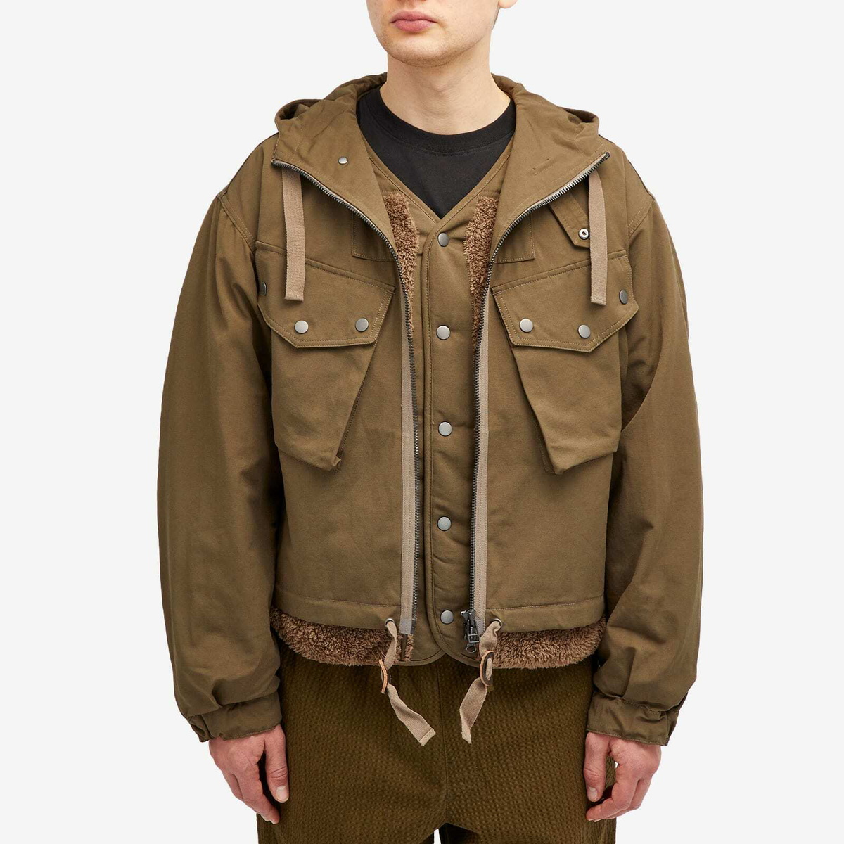 FrizmWORKS Men's Smock Hooded Jacket in Olive FrizmWORKS