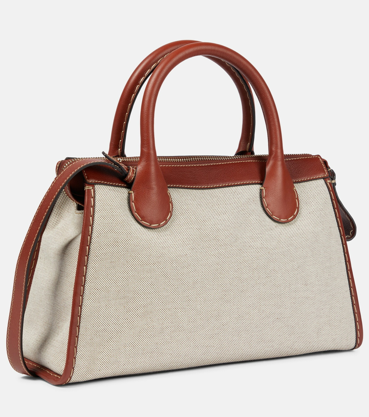 Chloe - Edith Medium canvas and leather tote Chloe
