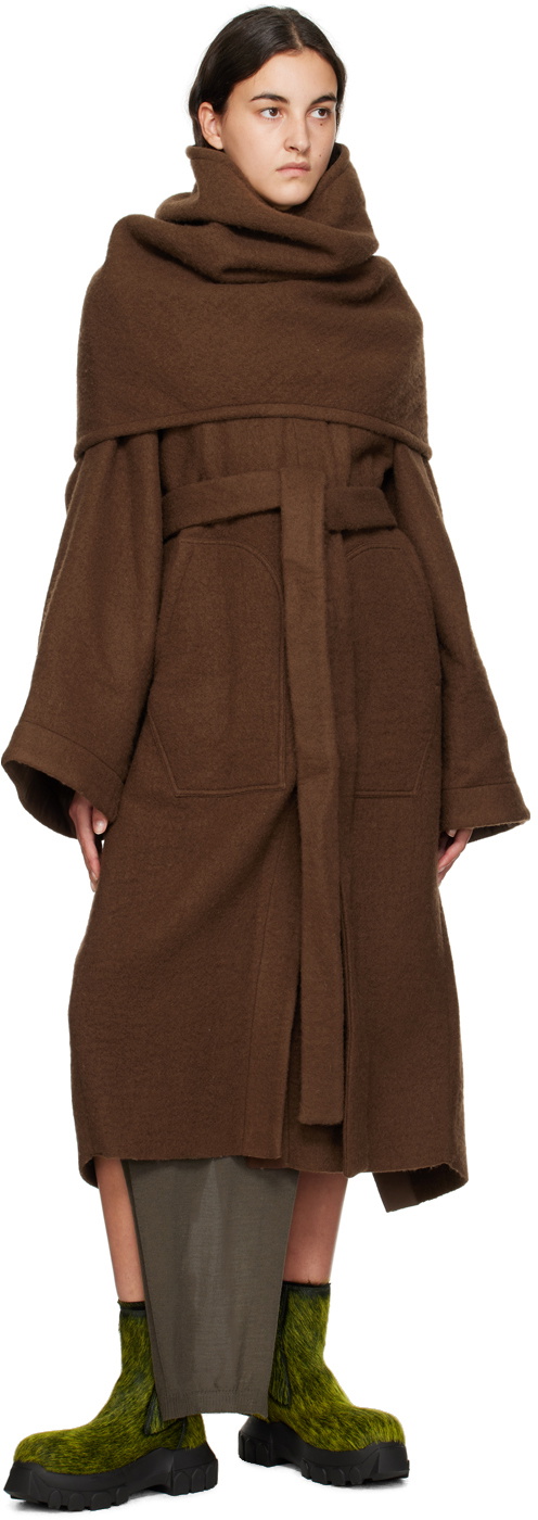 Rick Owens Brown Dagger Coat Rick Owens