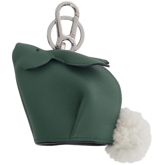 Loewe Green Bunny Charm Keychain Loewe