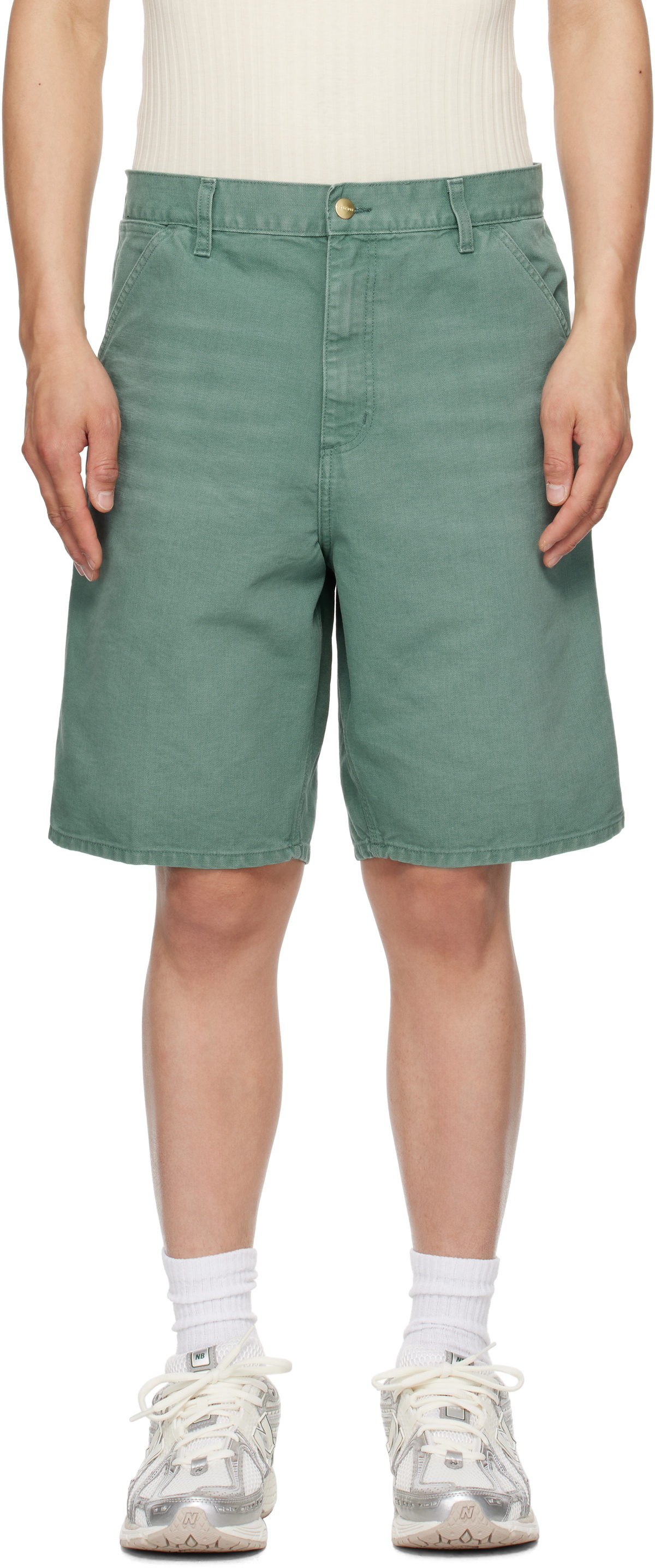 Carhartt Work In Progress Green Single Knee Shorts Carhartt WIP