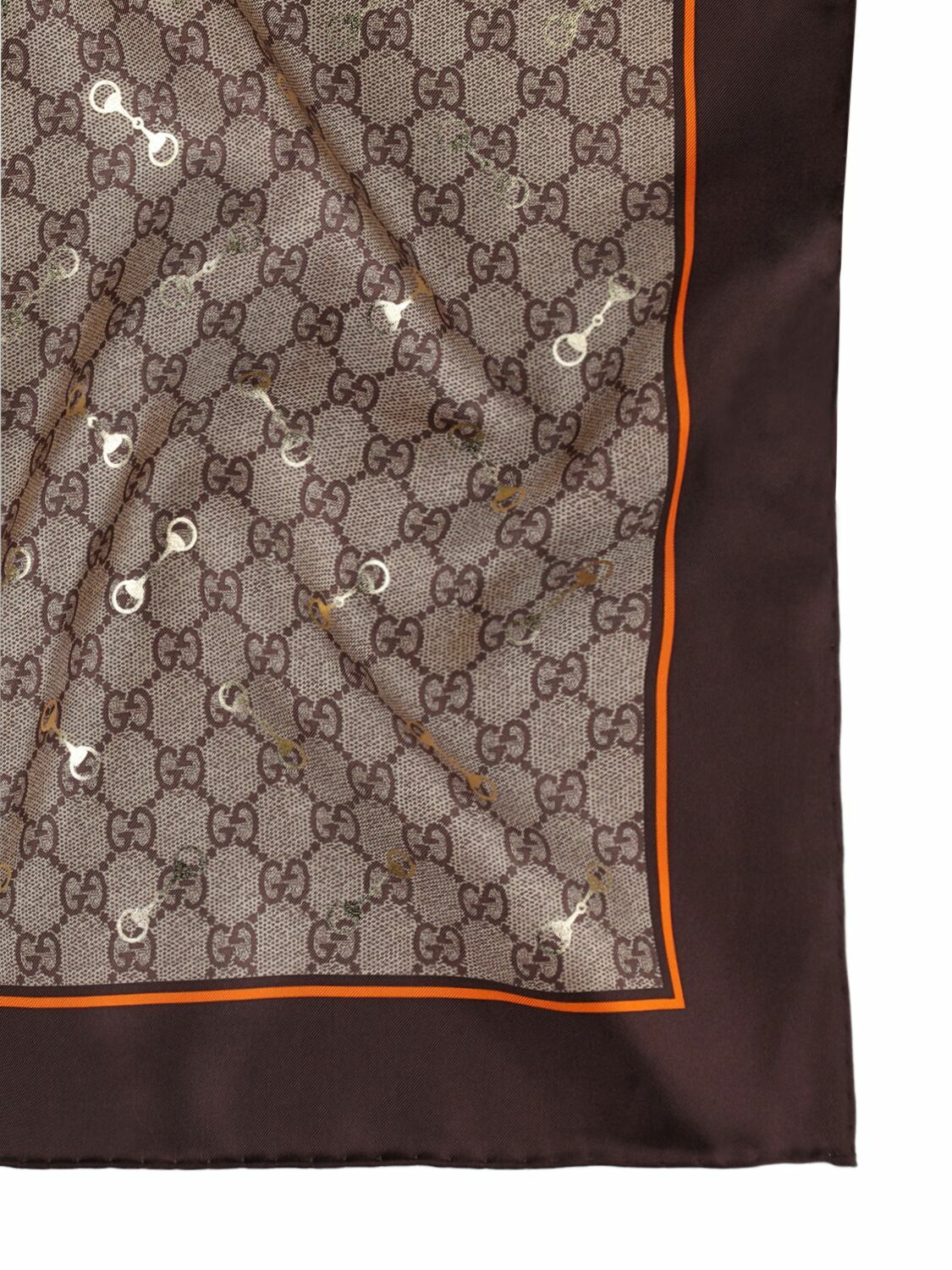 GUCCI - Gg & Horsebit Print Silk Scarf Gucci