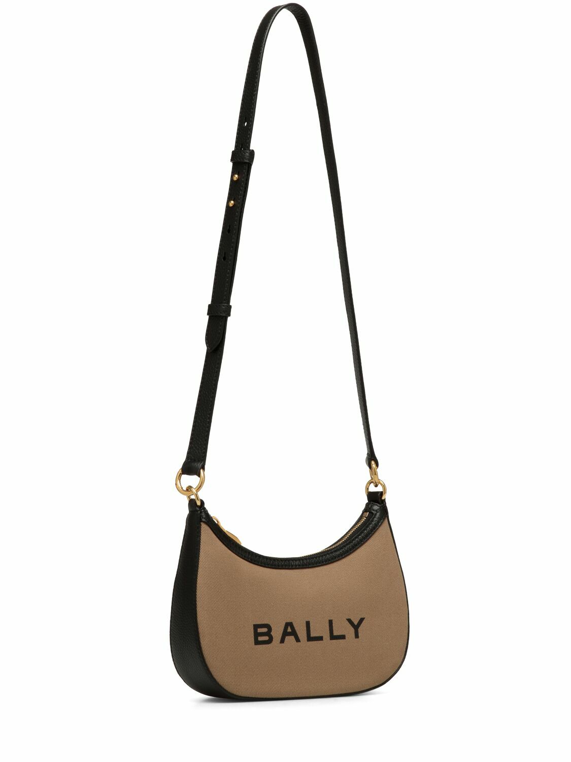 BALLY - Bar Ellipse Logo Canvas Shoulder Bag Bally