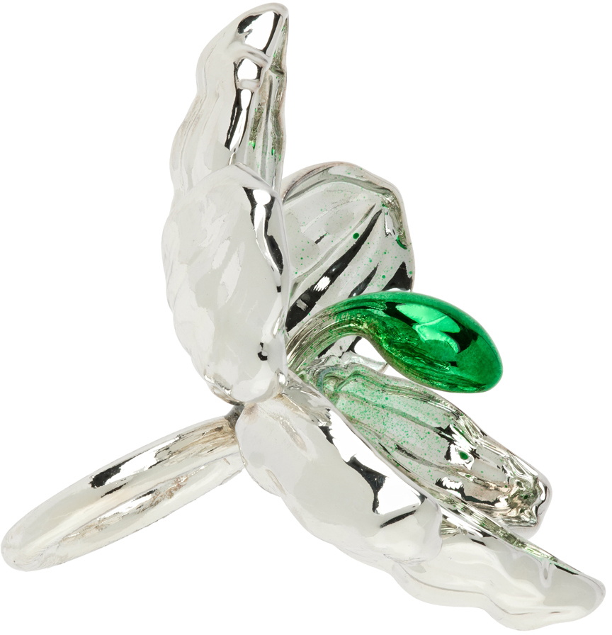 HUGO KREIT SSENSE Exclusive Silver Iris Ring Hugo Kreit