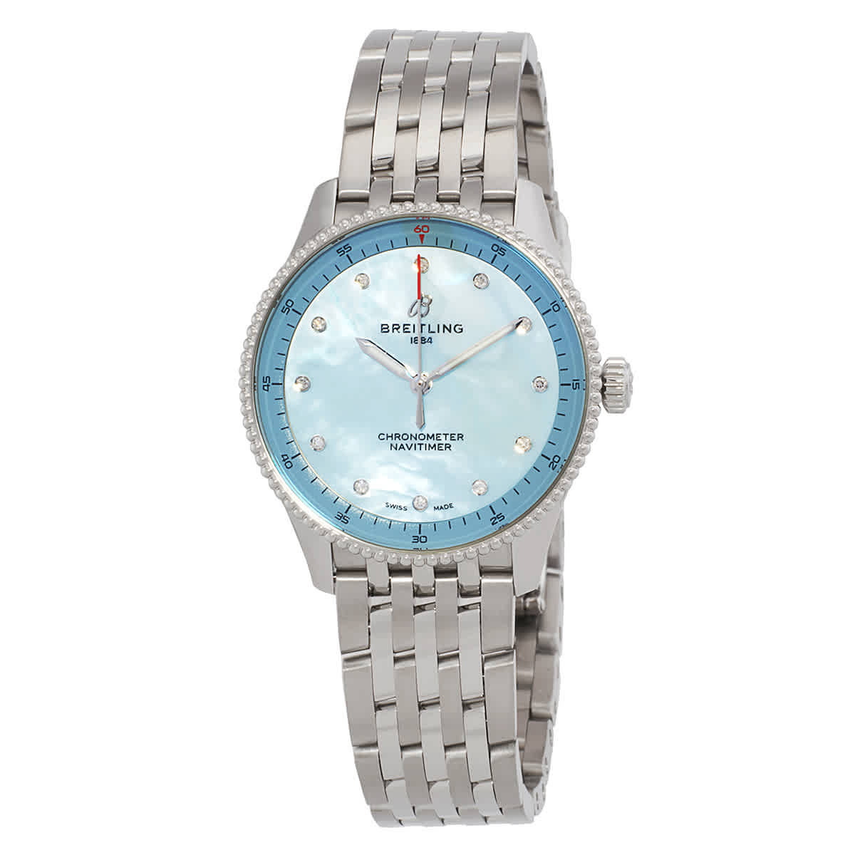 Breitling Navitimer Quartz Chronometer Diamond Ladies Watch ...
