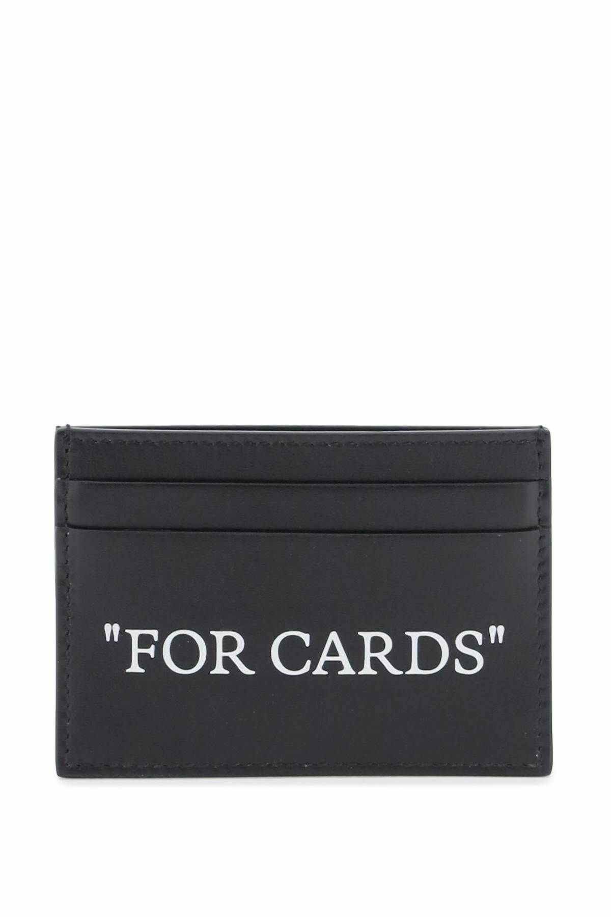 OFF-WHITE bookish card holder with lettering Black Off-White