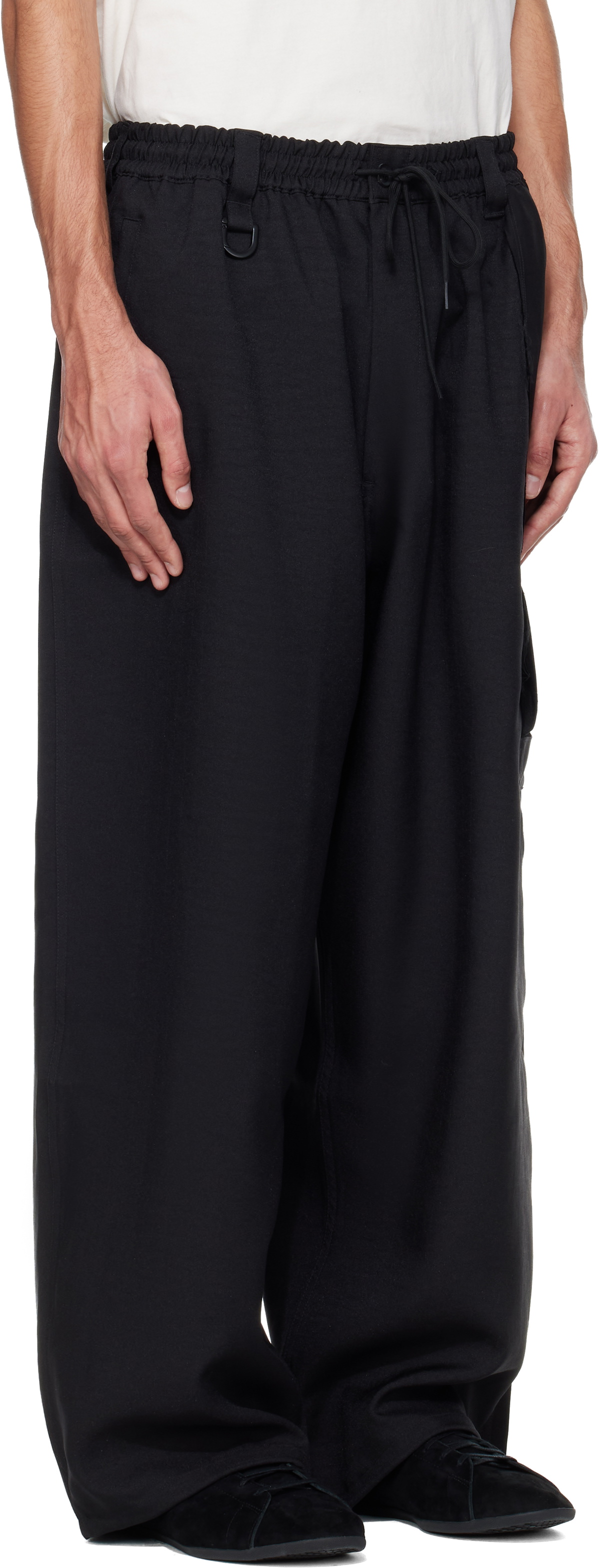 Y-3 Black Sport Uniform Straight Cargo Pants Y-3