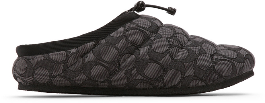 Coach 1941 Black Signature Jacquard Slippers Coach 1941
