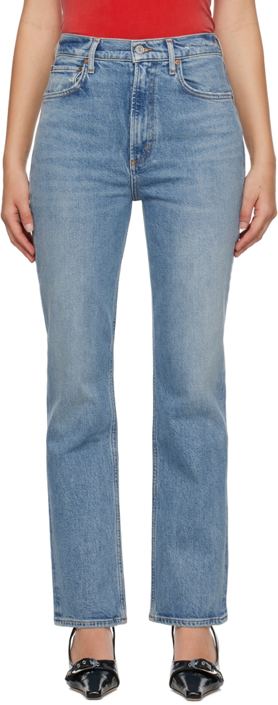 AGOLDE Blue Stovepipe Jeans AGOLDE