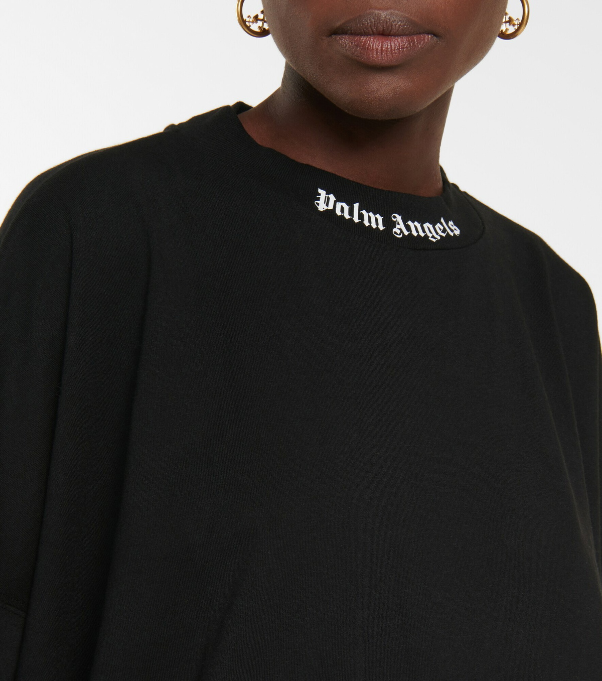 Palm Angels - Logo oversized cotton jersey T-shirt Palm Angels