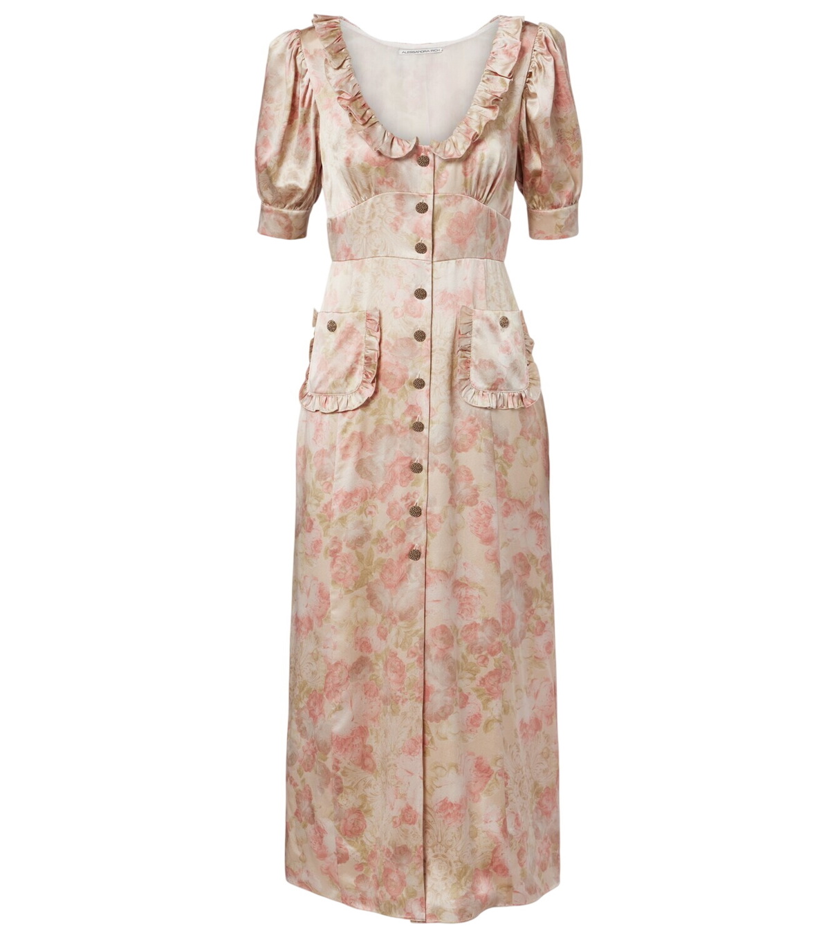 Alessandra Rich Floral silk satin midi dress Alessandra Rich