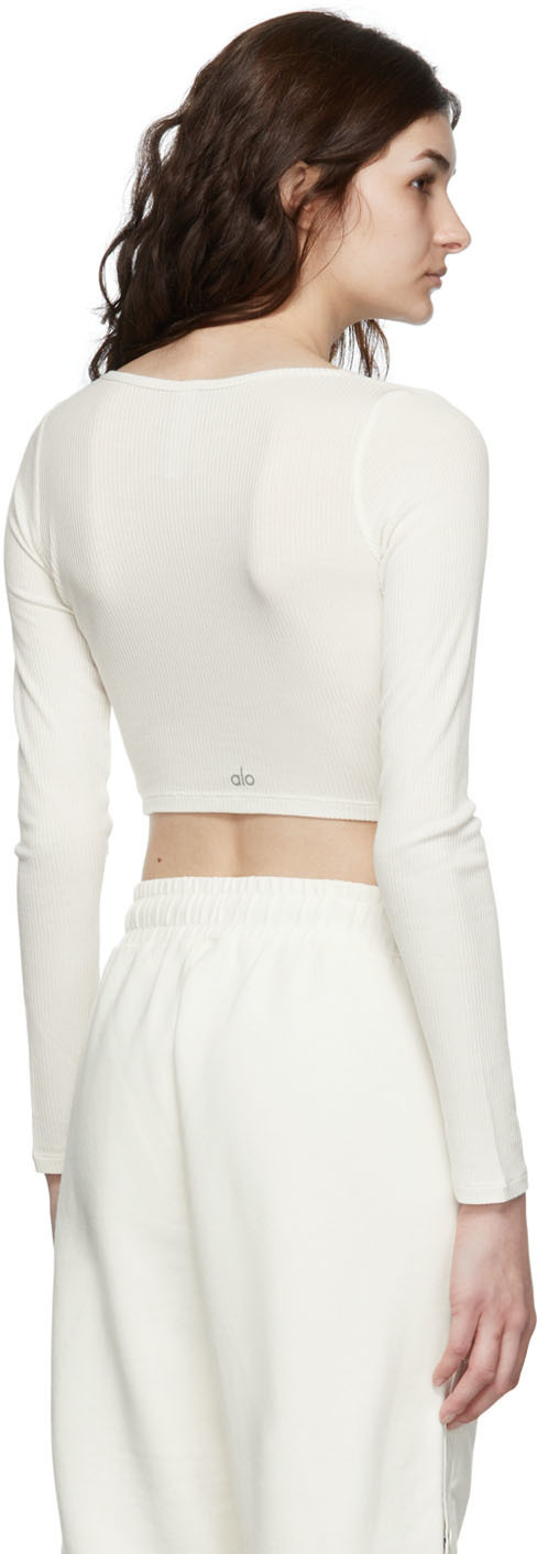 Alo Off-White Modal Cardigan Aloye