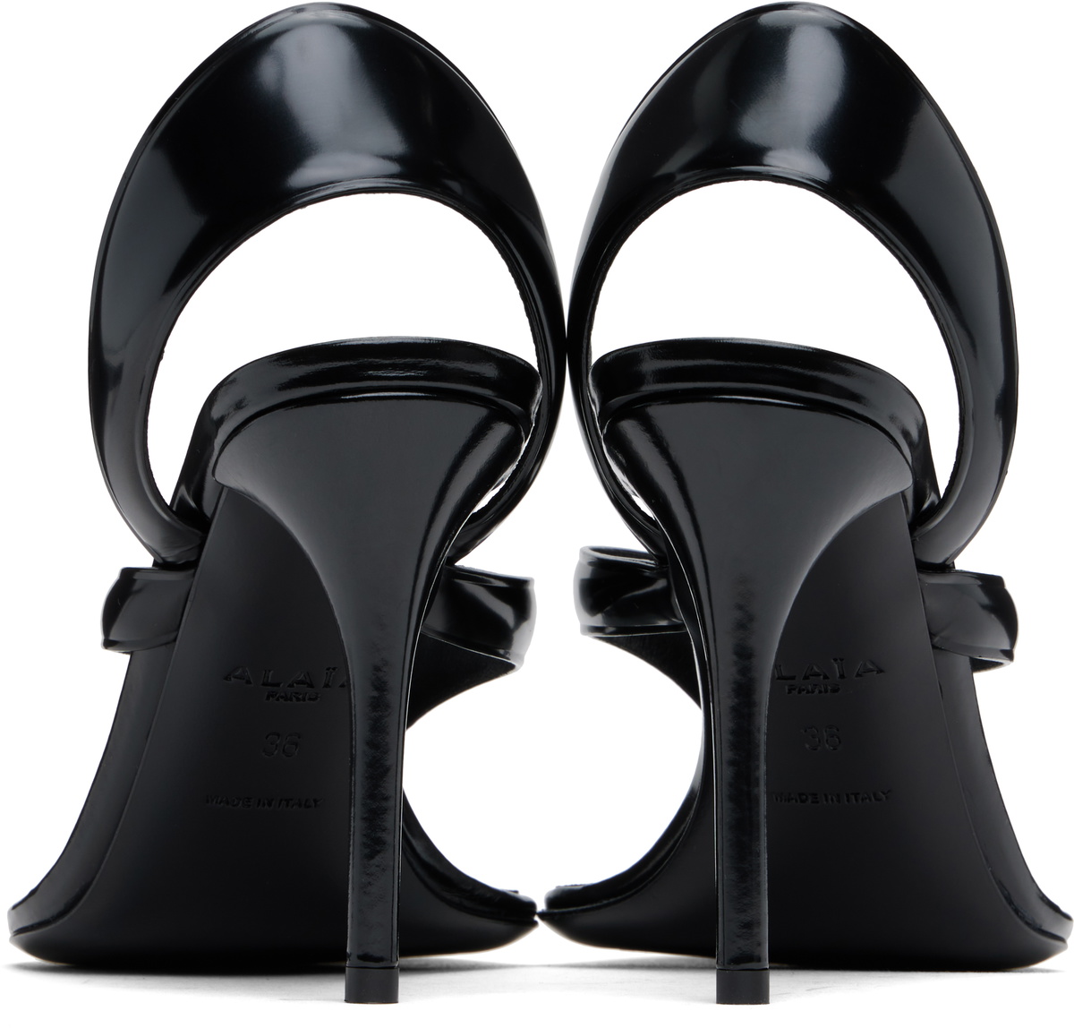 ALAÏA Black Infradito Heeled Sandals ALAÏA