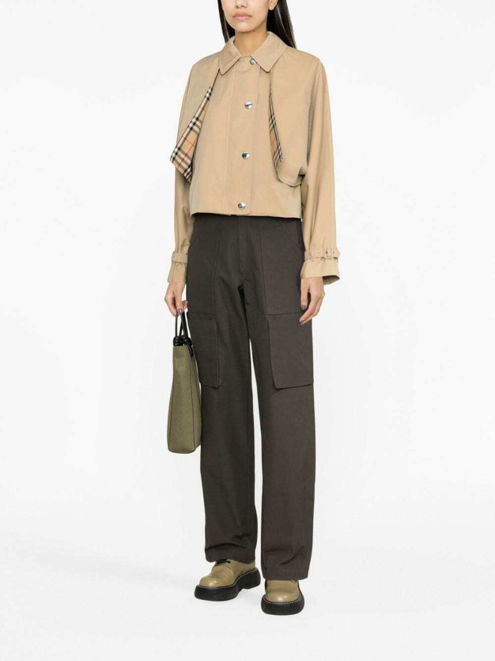 BURBERRY - Cotton Cropped Jacket Burberry