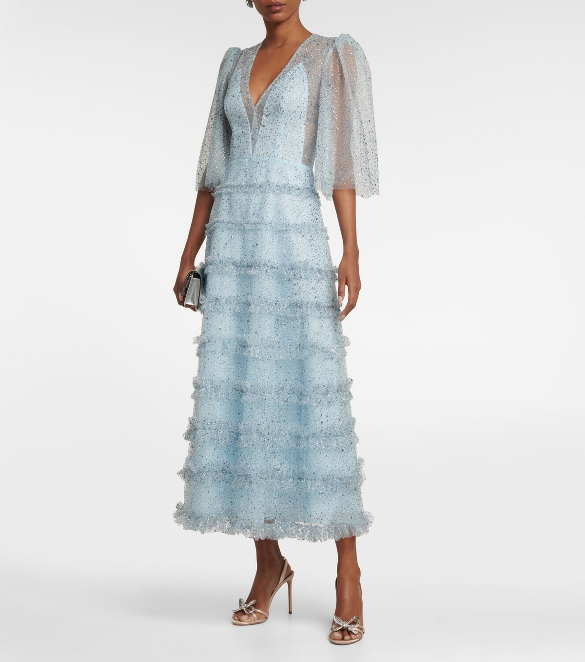 Costarellos Lucia embellished tulle gown Costarellos