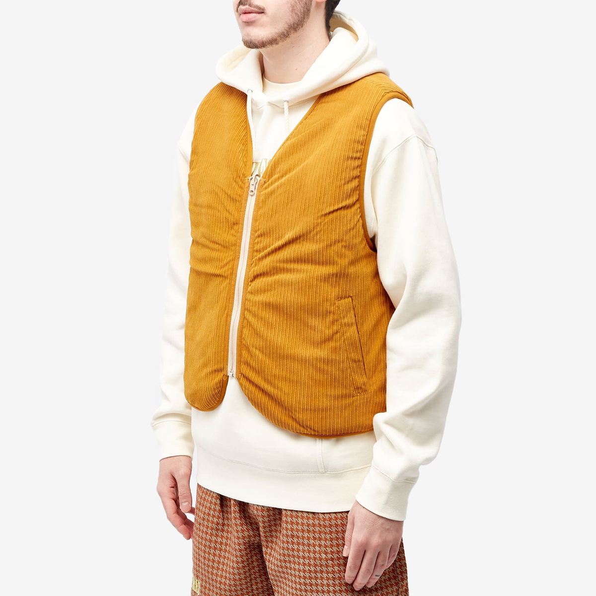 Pleasures Men's Infinite Reversible Vest in Beige PLEASURES