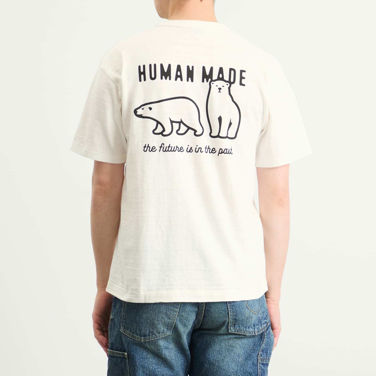 Human Made Men's Small Heart Polar Bear T-Shirt in White Human Made