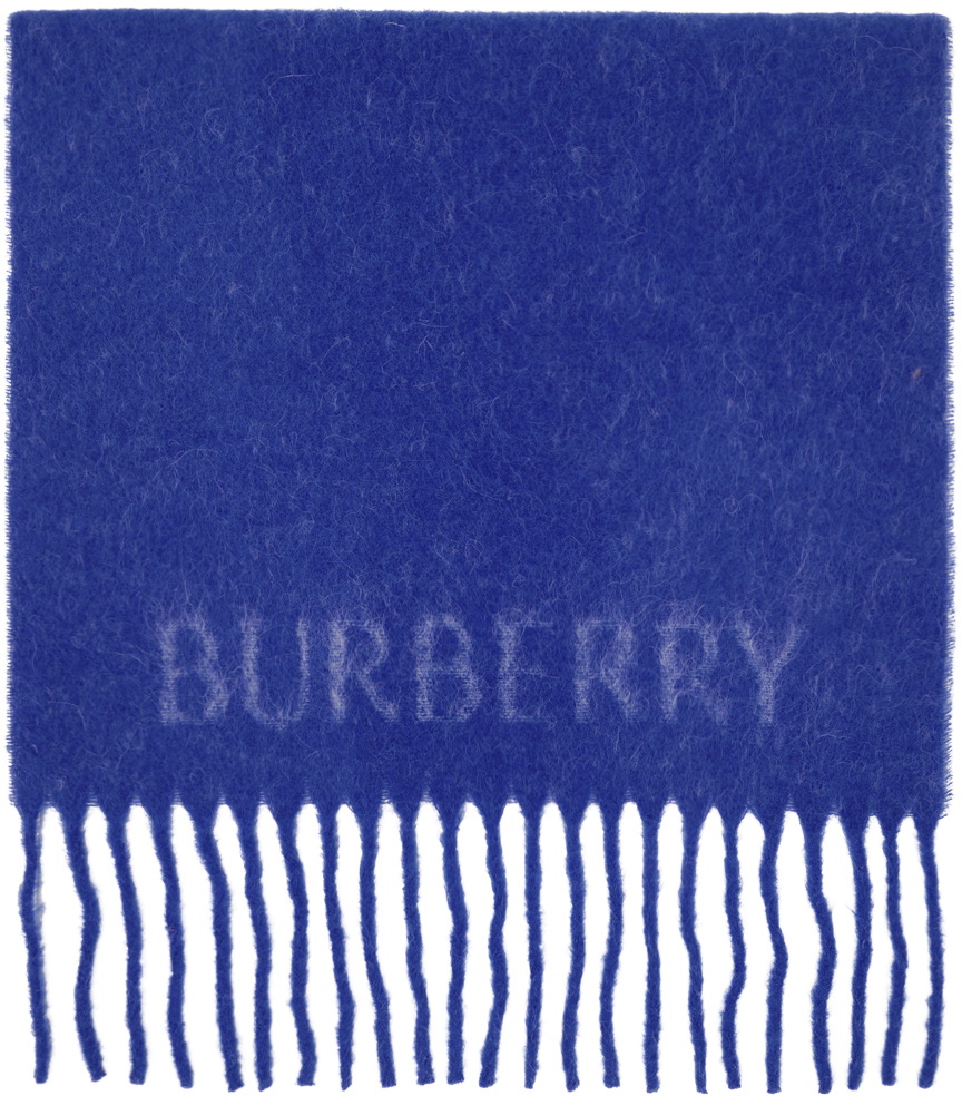 Burberry Blue EKD Scarf Burberry
