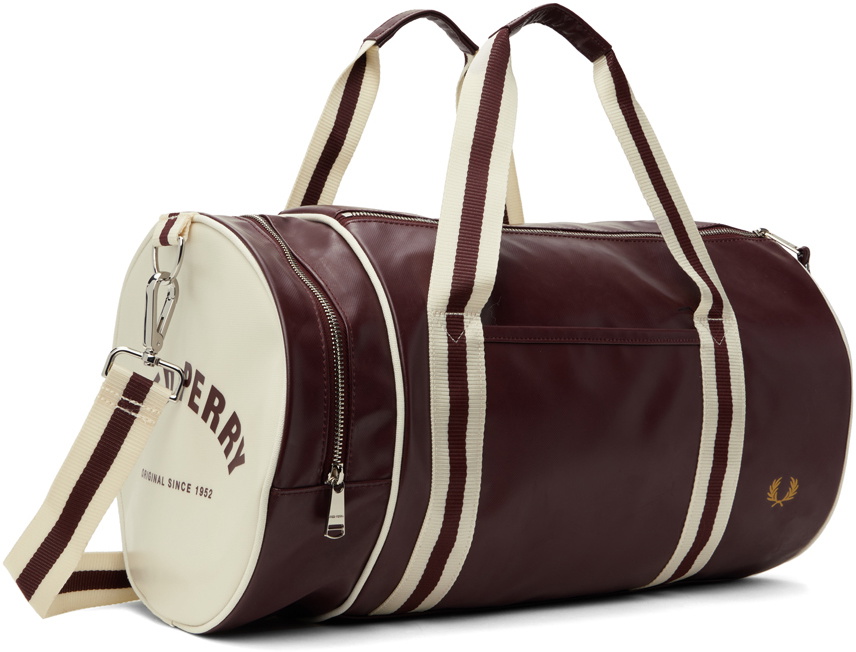 Fred Perry Burgundy Barrel Duffle Bag Fred Perry