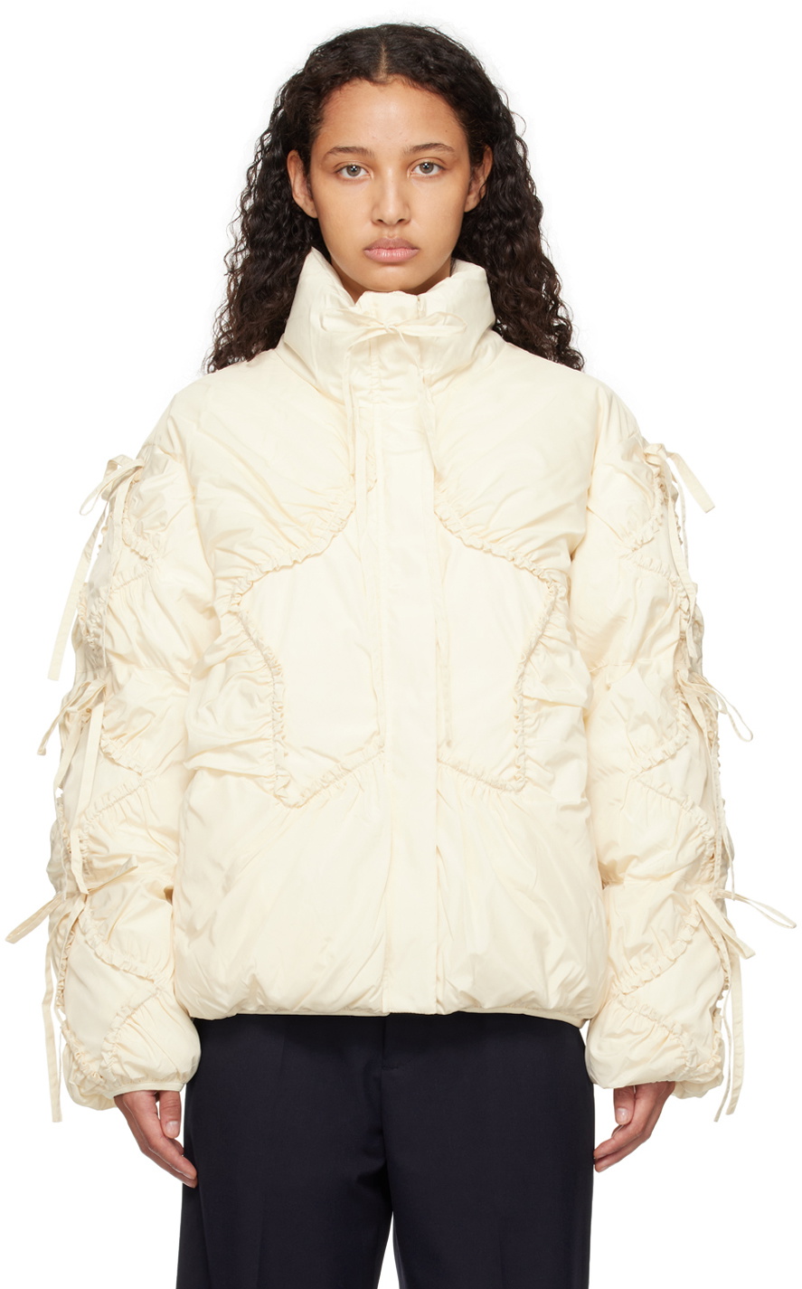 Sandy Liang Off-White Etoile Puffer Jacket Sandy Liang