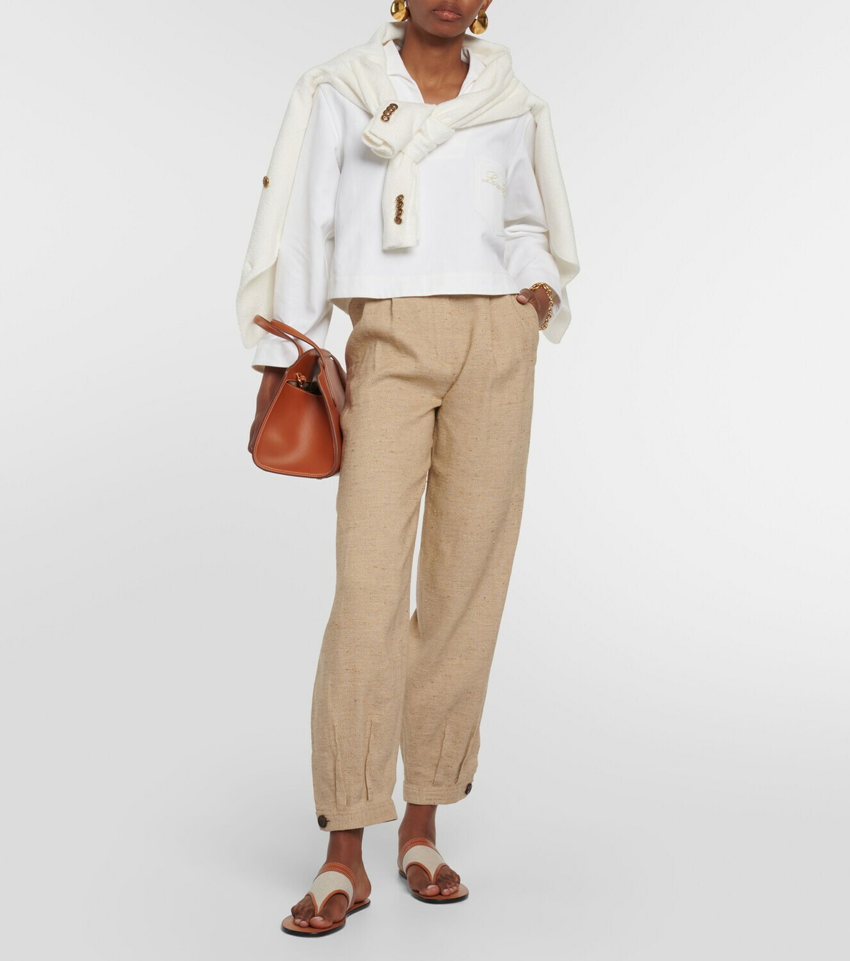 Loro Piana Linen, cashmere, and silk pants Loro Piana