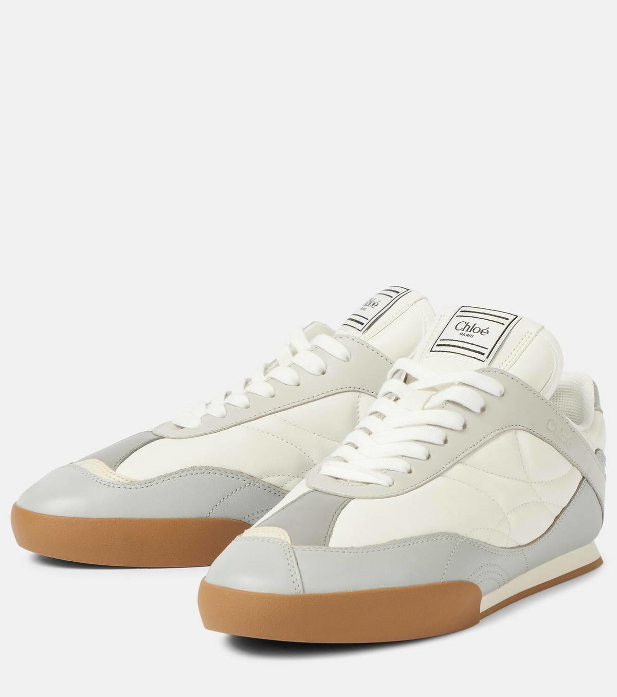 Chloé Kick suede-trimmed sneakers Chloe