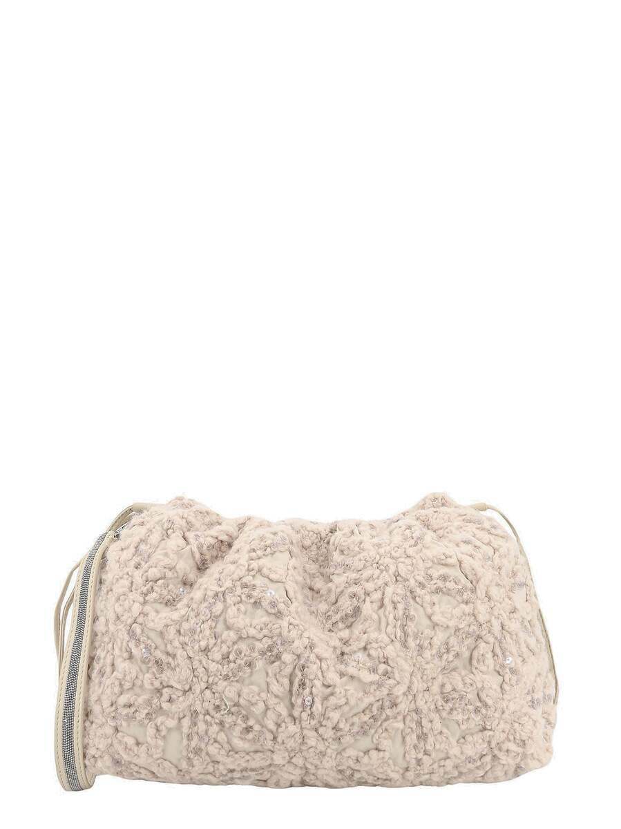 Brunello Cucinelli Shoulder Bag Beige Womens Brunello Cucinelli