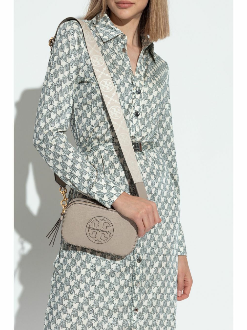 TORY BURCH - Miller Mini Leather Camera Bag Tory Burch