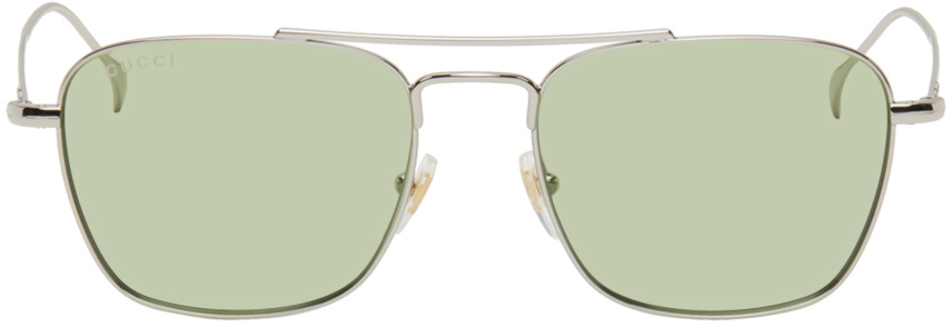 Gucci Silver Pilot Sunglasses Gucci
