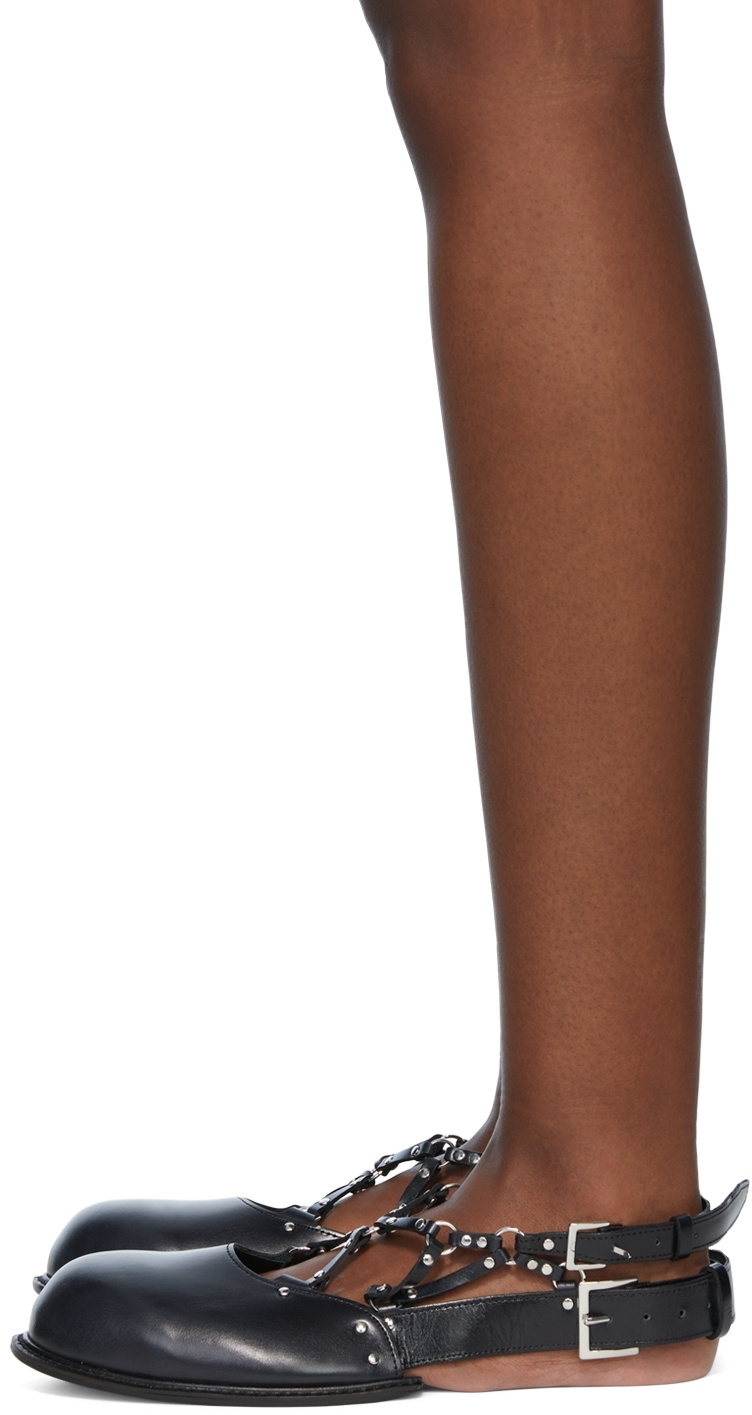 Noir Kei Ninomiya Black Leather Shoe Attachment Noir Kei Ninomiya