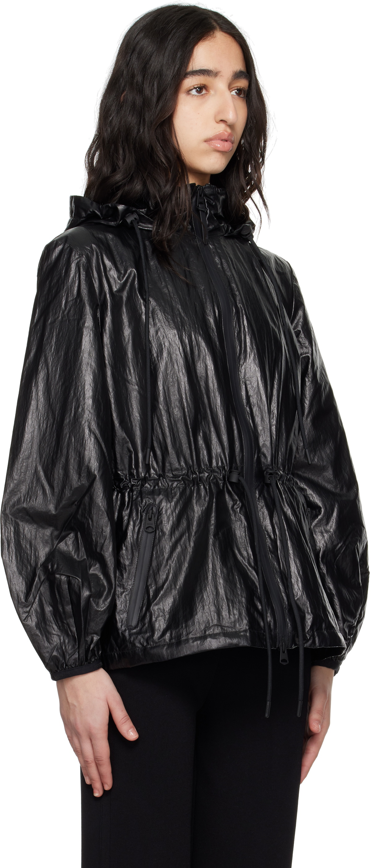 MACKAGE Black Isha Balloon Sleeve Rain Jacket Mackage