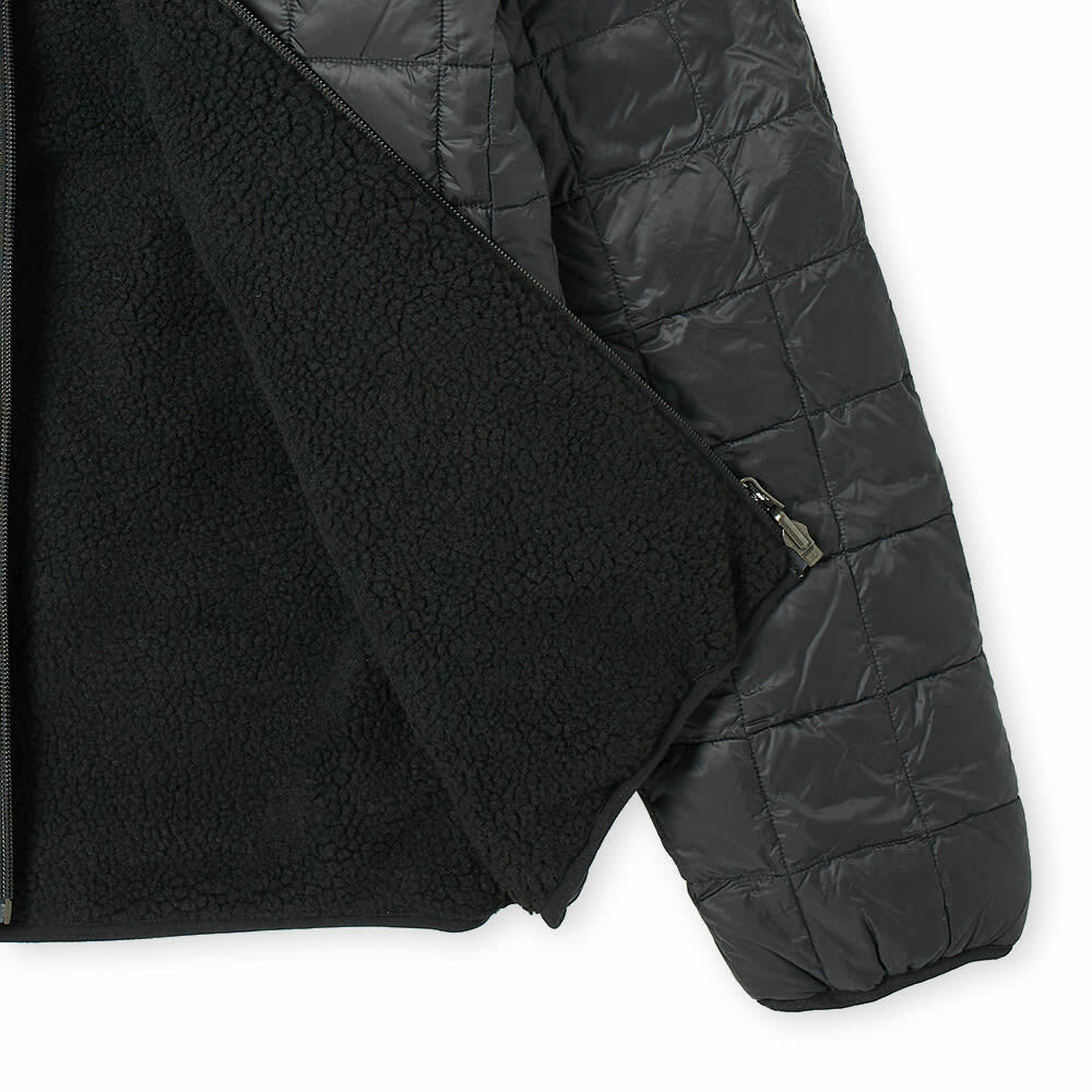 Taion Men's Reversible Fleece Down Jacket in Black/Black Taion Extra