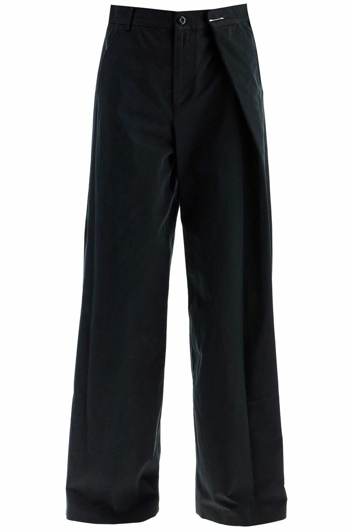 MM6 MAISON MARGIELA wide-legged pants with pleats Black MM6 Maison Margiela