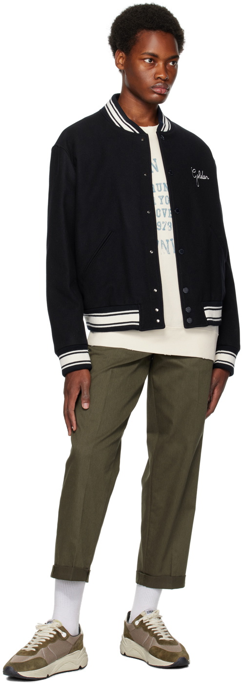 Golden Goose Navy Press-Stud Bomber Jacket Golden Goose Deluxe Brand