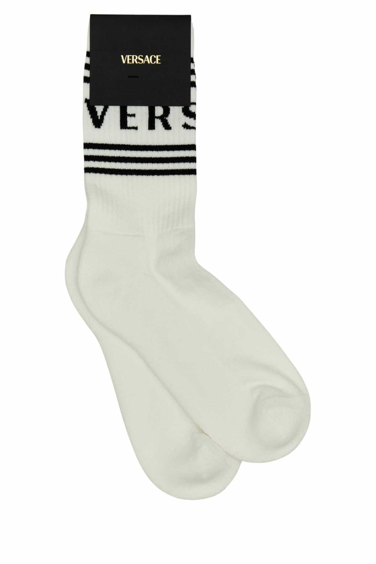 Versace Cotton Socks With Logo Versace