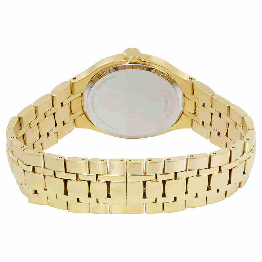 Movado Black Dial Yellow Gold PVD Watch 0607227 Movado
