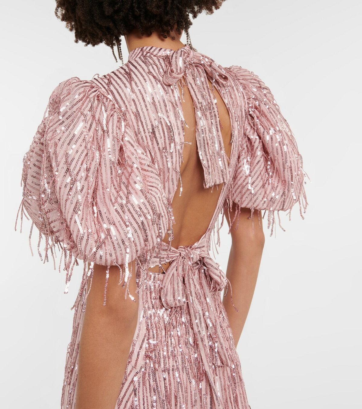 Rotate Birger Christensen Sequined puff-sleeve midi dress ROTATE Birger Christensen