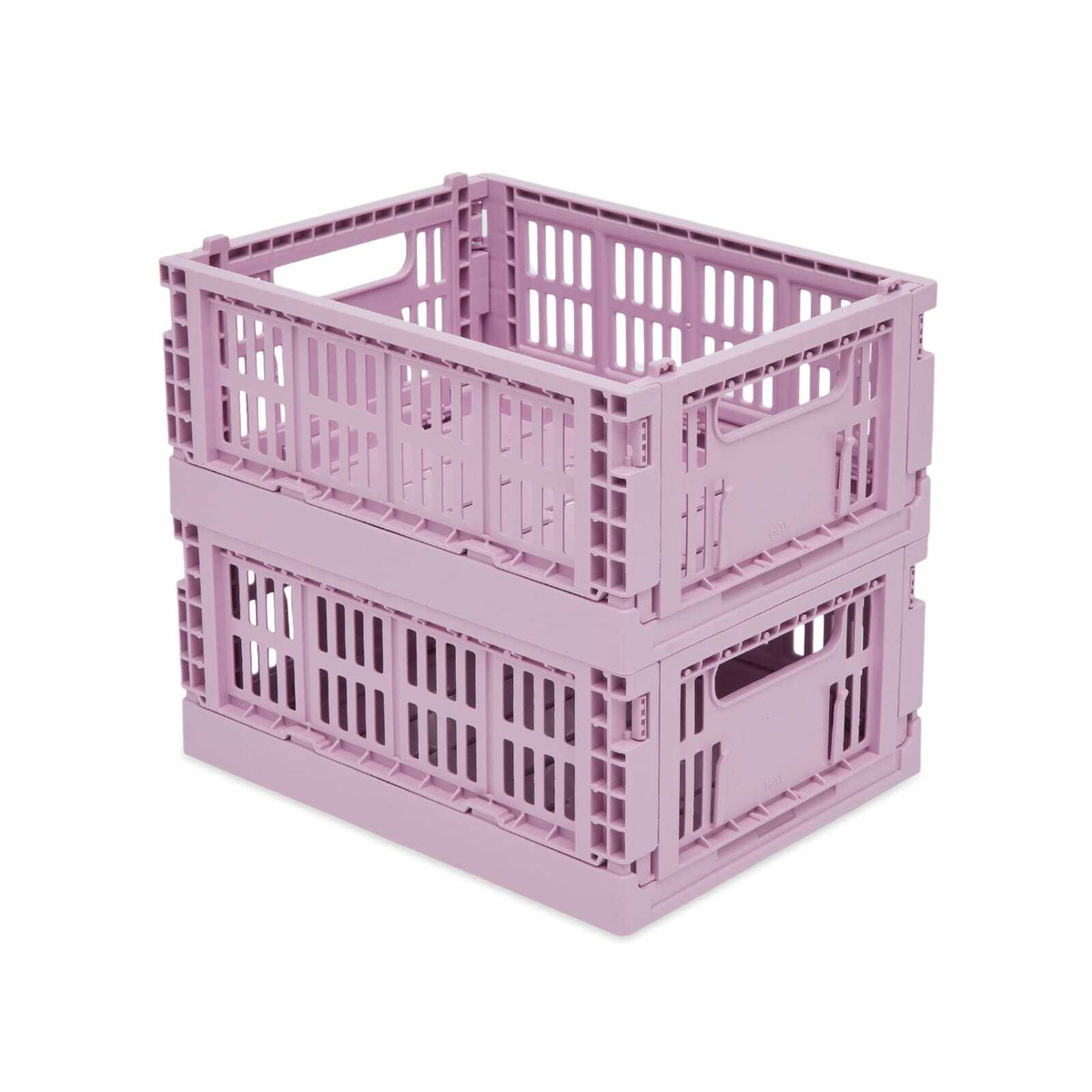 HAY Mini Recycled Colour Crate - Set of 2 in Dusty Rose HAY
