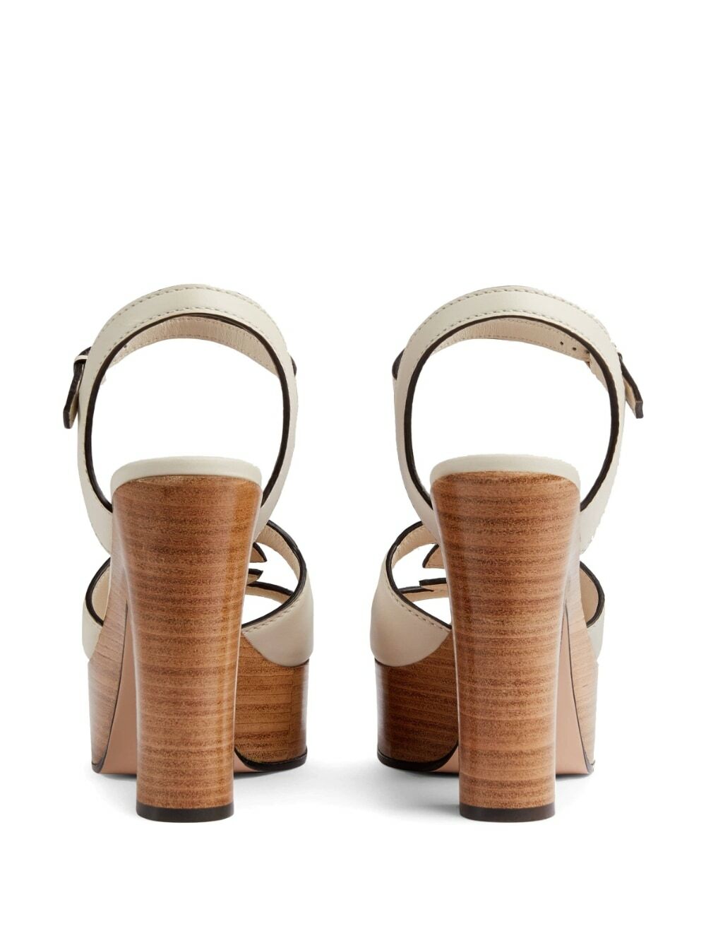 GUCCI - Leather Heel Sandals Gucci