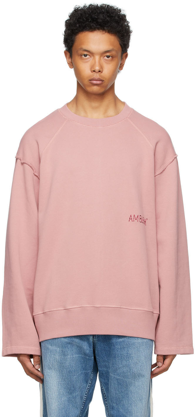 Ambush Pink Raw Edge Sweatshirt Ambush