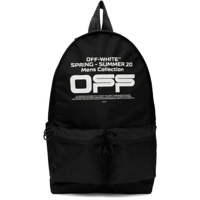 Off-White Black Wavy Logo Backpack Off-White