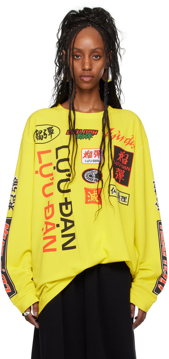 LU'U DAN Yellow Oversized Long Sleeve T-Shirt LU'U DAN